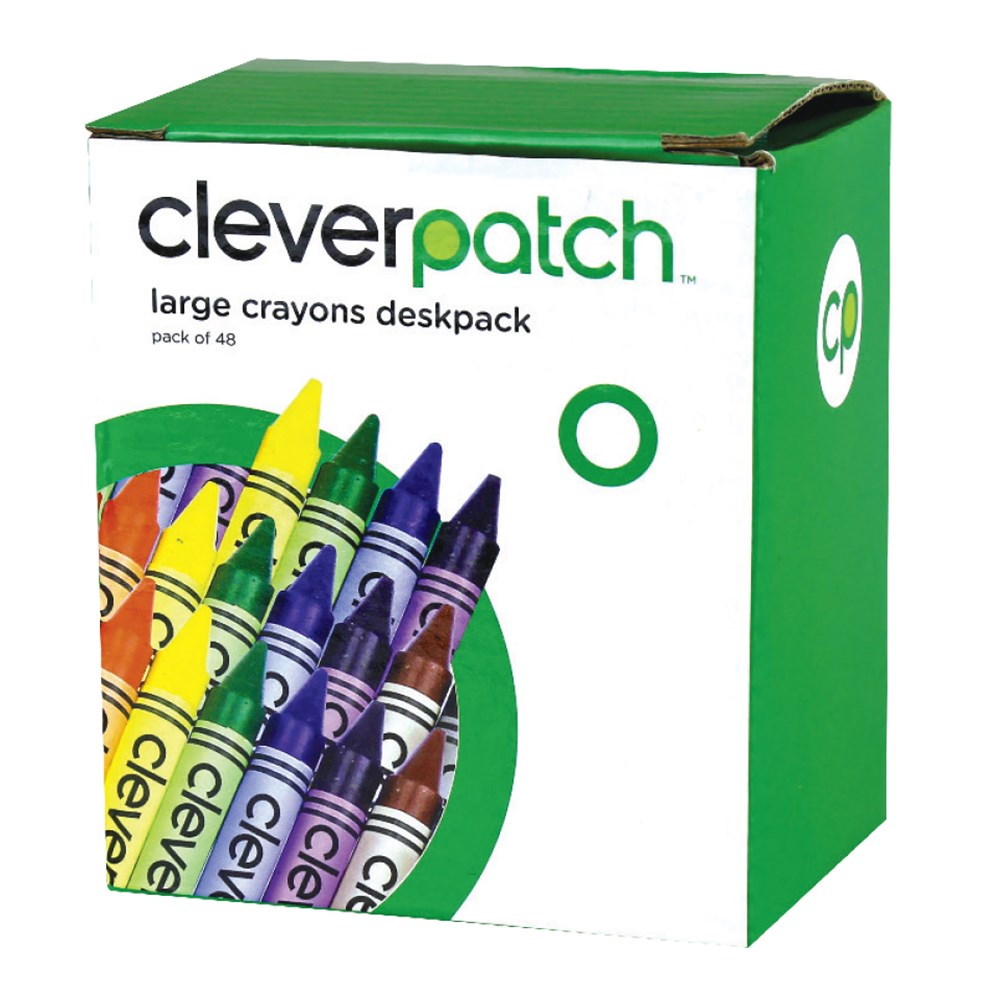 CleverPatch Large Crayons Deskpack - Pack of 48 | Crayons | CleverPatch ...