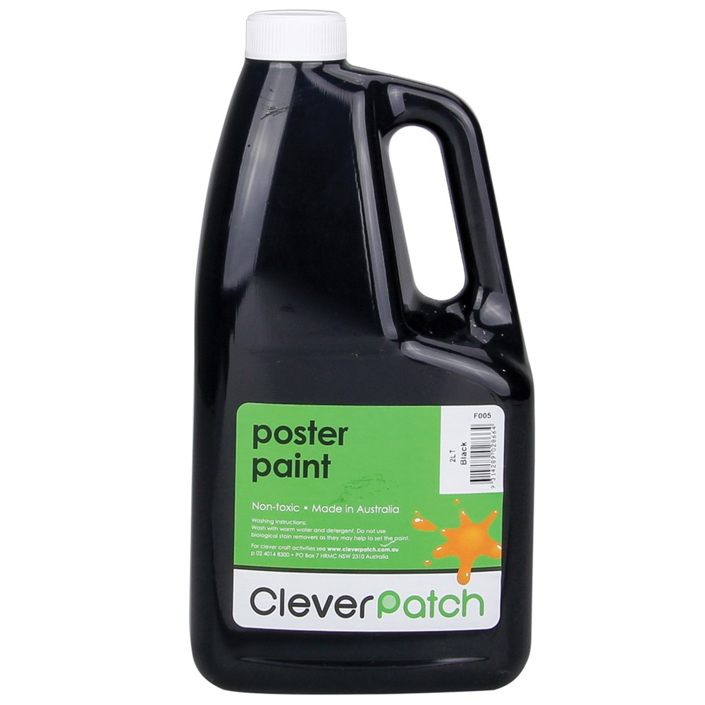 CleverPatch Poster Paint - Black - 2 Litre - Paint & Accessories ...