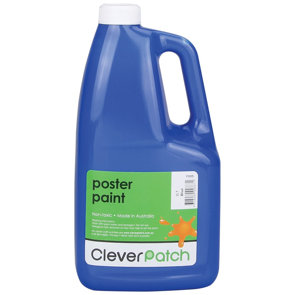 CleverPatch Poster Paint - Blue - 2 Litre | Paint & Accessories ...