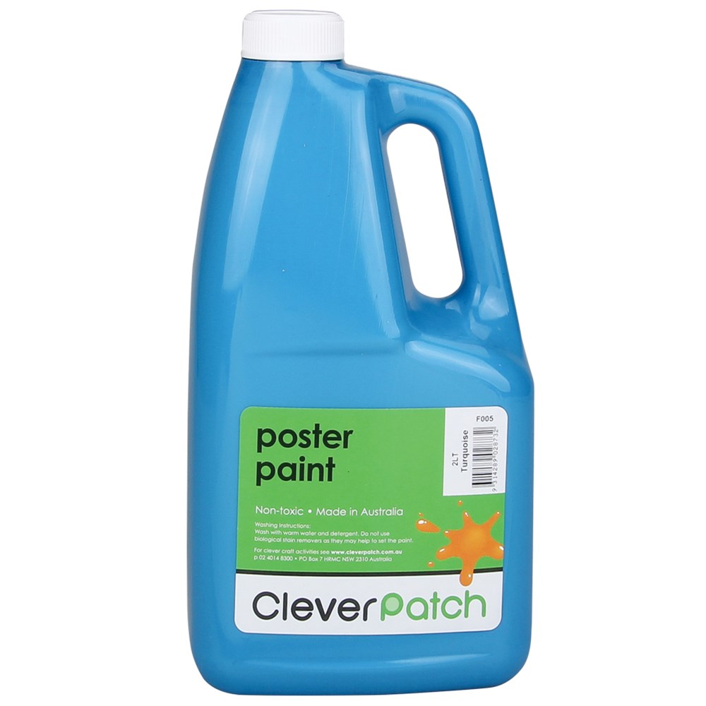 CleverPatch Poster Paint - Turquoise - 2 Litre | Paint & Accessories ...
