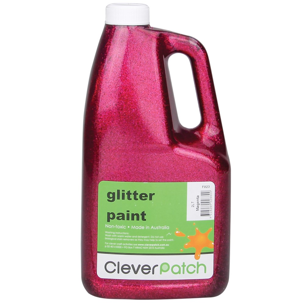 CleverPatch Glitter Paint - Magenta - 2 Litre | Glitter Paint ...