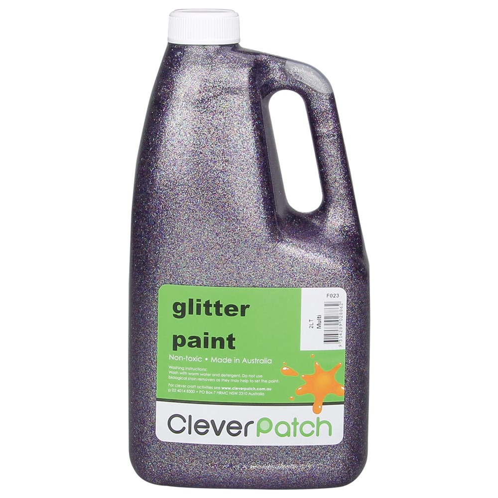 CleverPatch Glitter Paint - Multi - 2 Litre | Glitter Paint ...