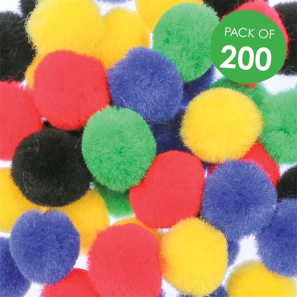 Pom Poms - Games - Pack of 200 | Pom Poms | CleverPatch - Art & Craft ...