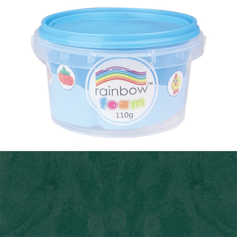 Rainbow Foam Modelling Clay - Dark Green - 110g Tub | Dough & Clay ...