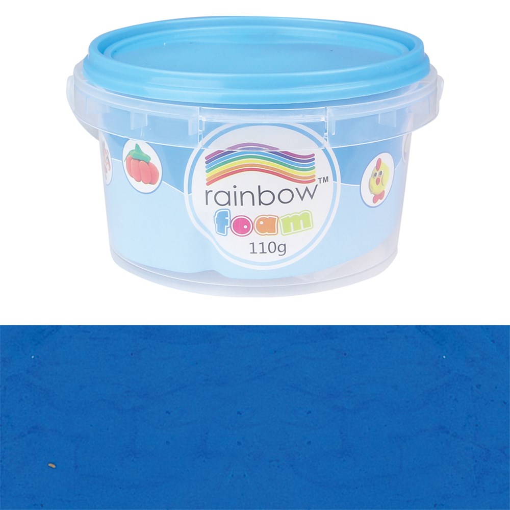 Rainbow Foam Modelling Clay - Bright Blue - 110g Tub | Dough & Clay ...