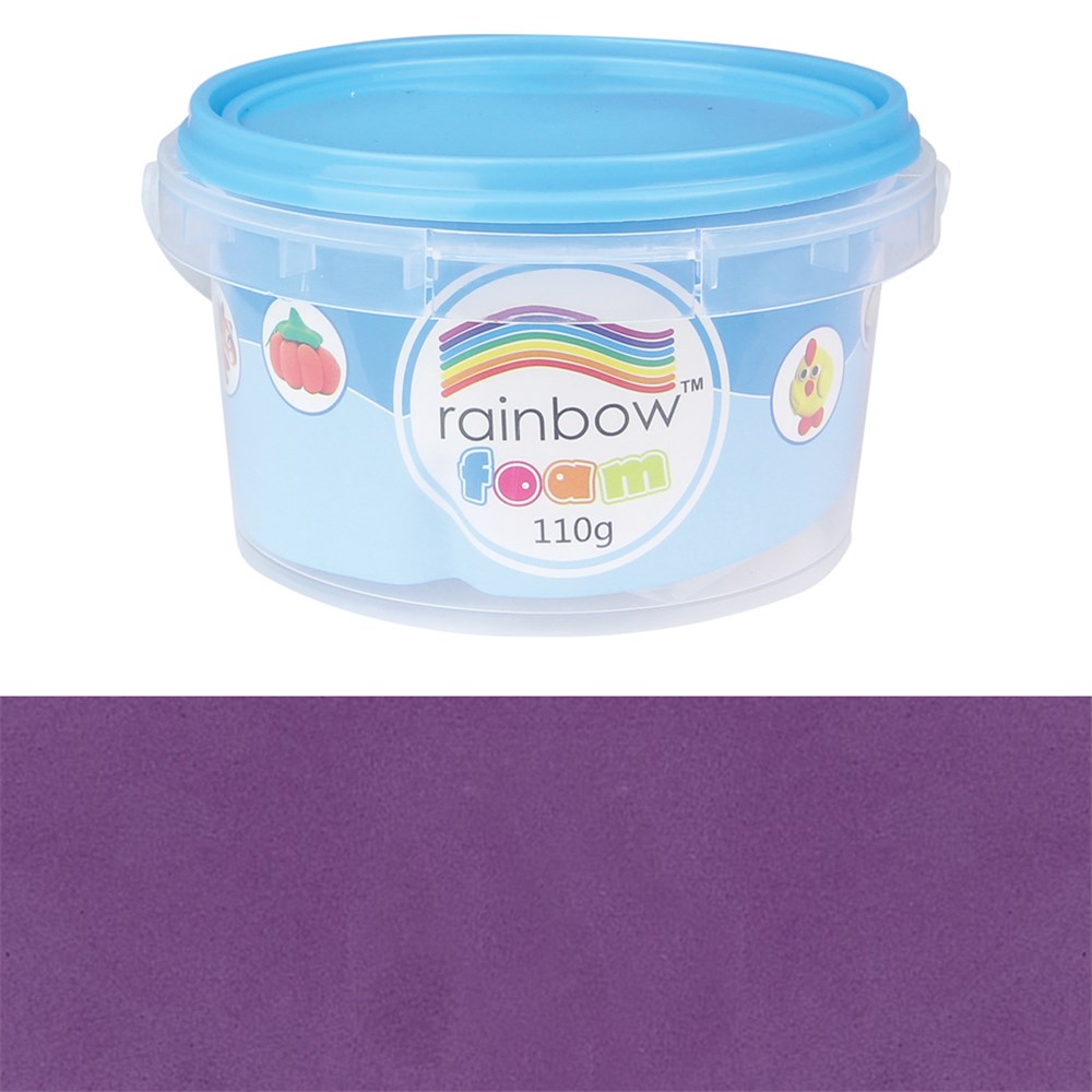 Rainbow Foam Modelling Clay - Purple - 110g Tub | Dough & Clay ...