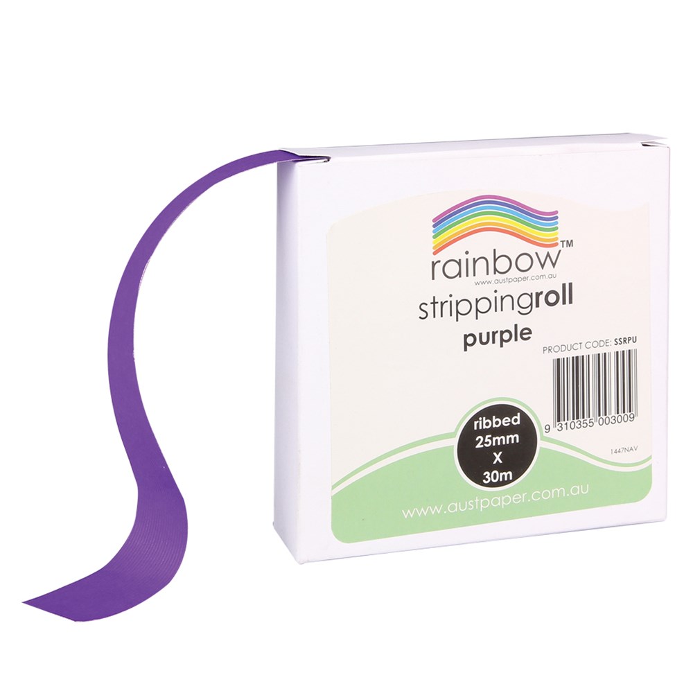 Rainbow Stripping Roll - Purple - 30 Metres - Pattern Paper Pads ...