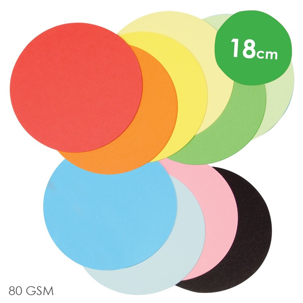 Kinder Matt Paper Circles - 18cm - Pack of 100 | Paper Circles ...