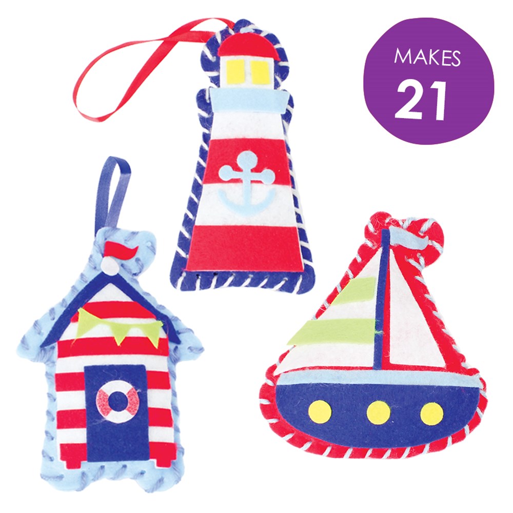 Felt Seaside Decorations Sewing Activity Pack | Activity Packs ...