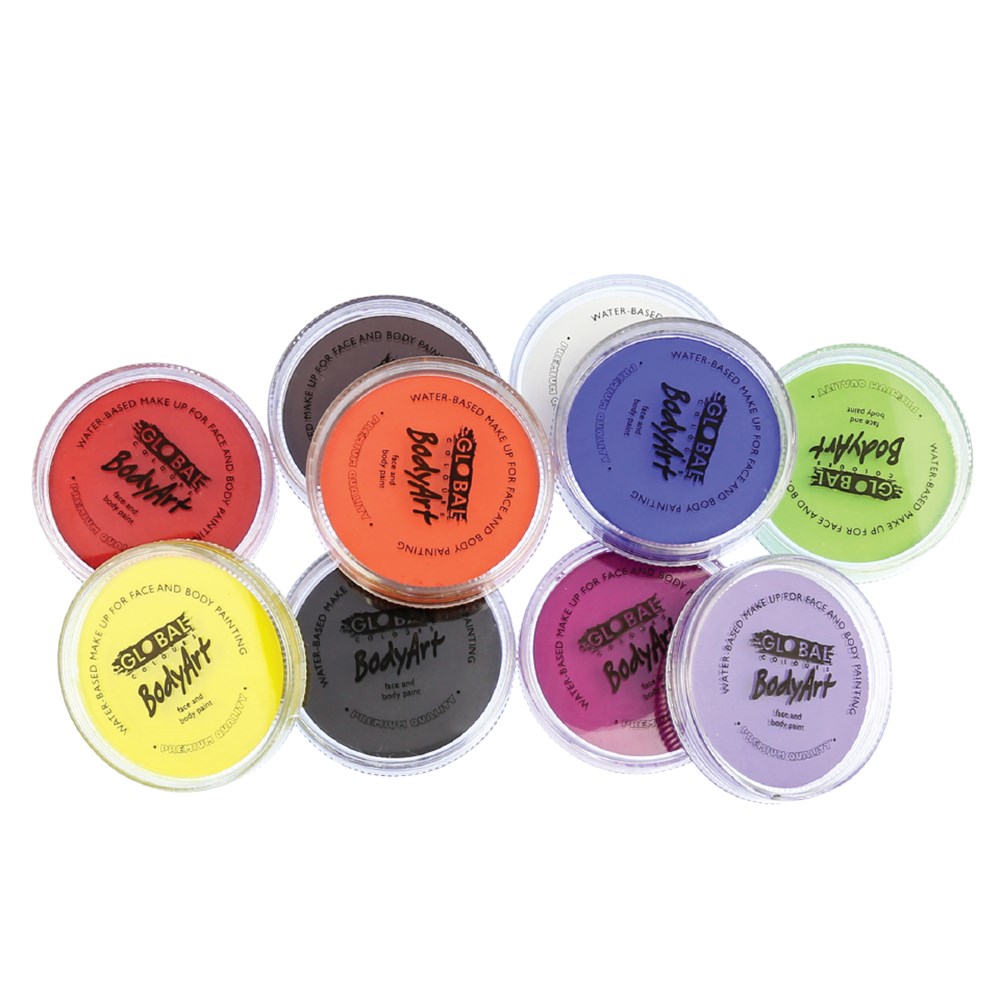 Global BodyArt Face & Body Paint Discs - 32g - Set of 10 Colours | Face ...