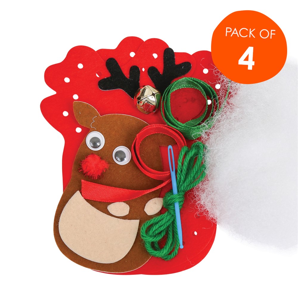 Felt Christmas Character Sewing Kit - Pack of 4 | Sewing & Textiles ...