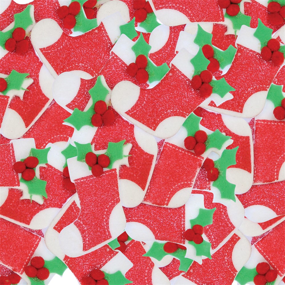 Felt Christmas Stocking Stickers - Pack of 20 | Sewing & Textiles ...