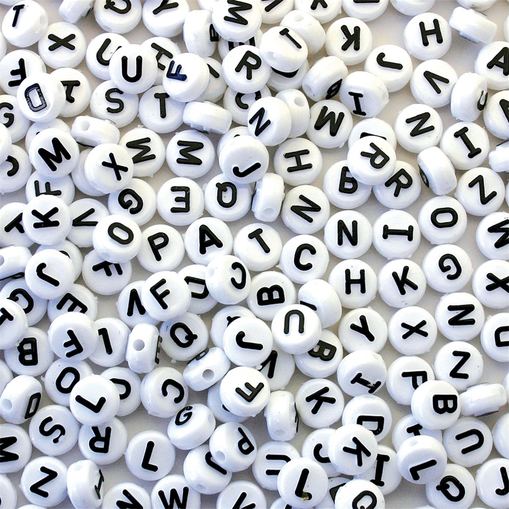 Alphabet Pony Beads - 20g Pack | Beads & Jewellery Making | CleverPatch ...