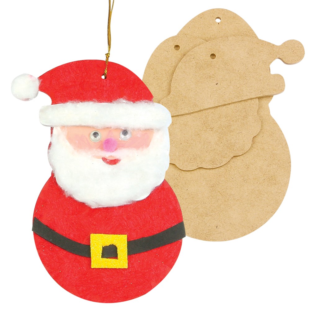 Wooden Layered Santa - Pack of 20 | Wood Craft | CleverPatch - Art ...
