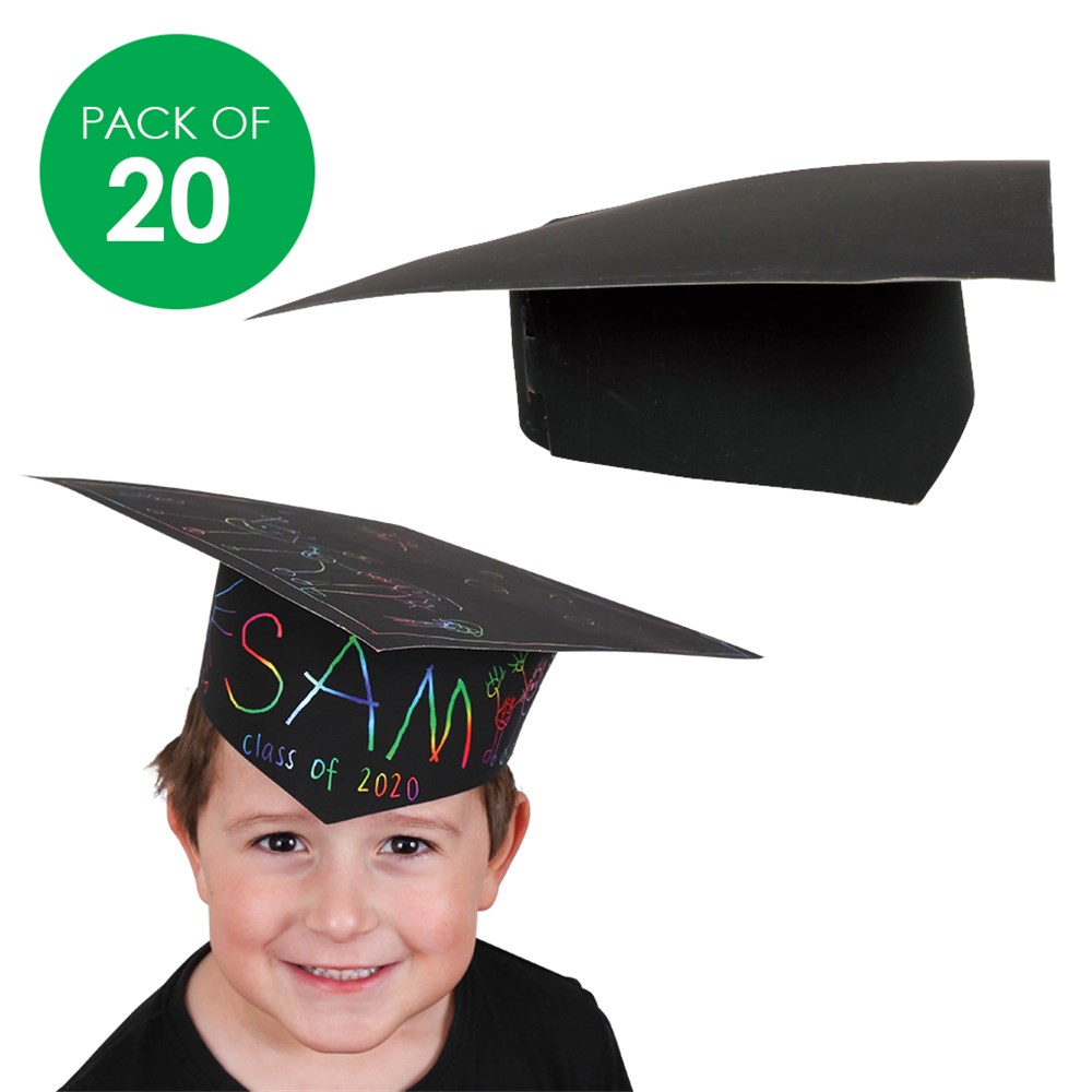 Scratch Board Graduation Hat - Pack of 20 | Scratch Board | CleverPatch ...