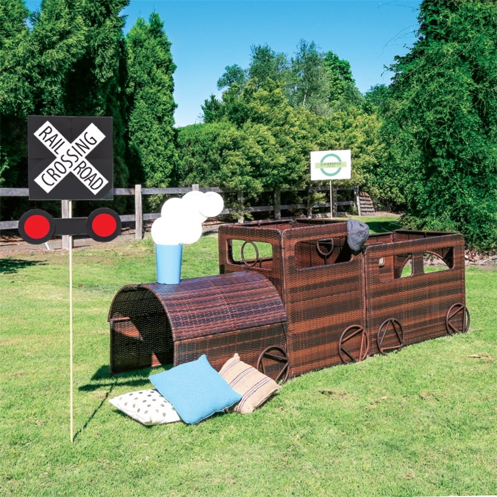 Outdoor Wicker Train | Outdoor Play | CleverPatch - Art & Craft Supplies
