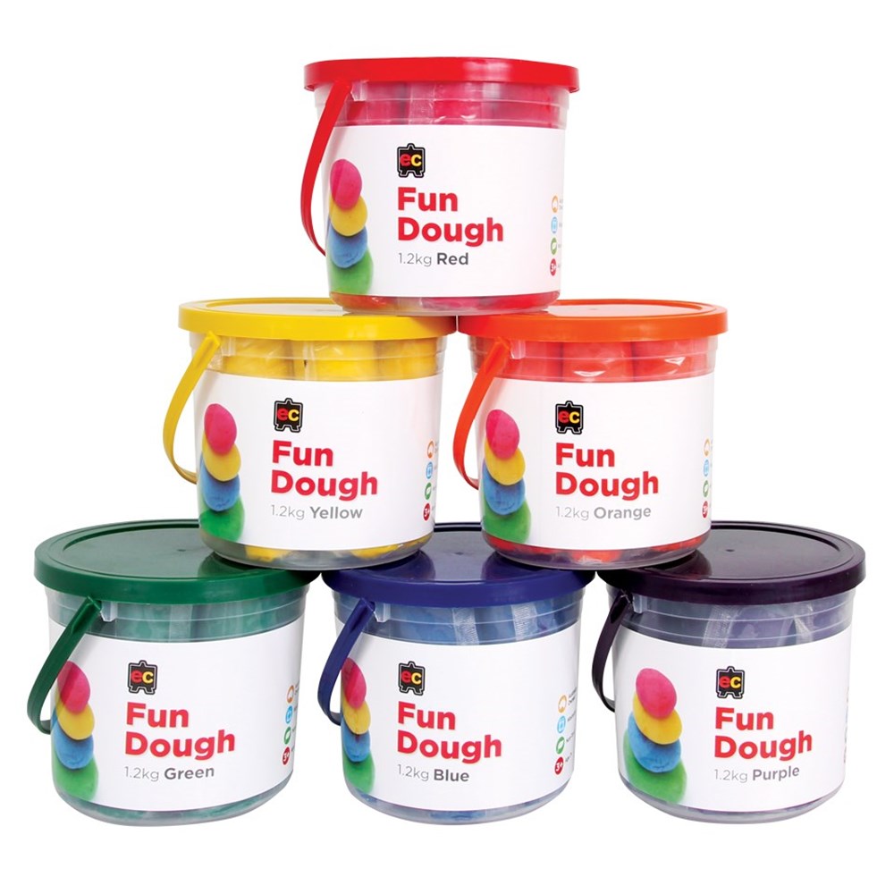EC Fun Dough - 1.2kg - Set of 6 colours | Dough & Clay | CleverPatch ...