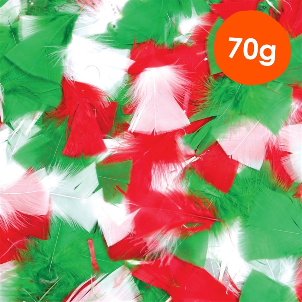 Feathers | Christmas - 70g Pack | Collage & Craft | CleverPatch - Art ...