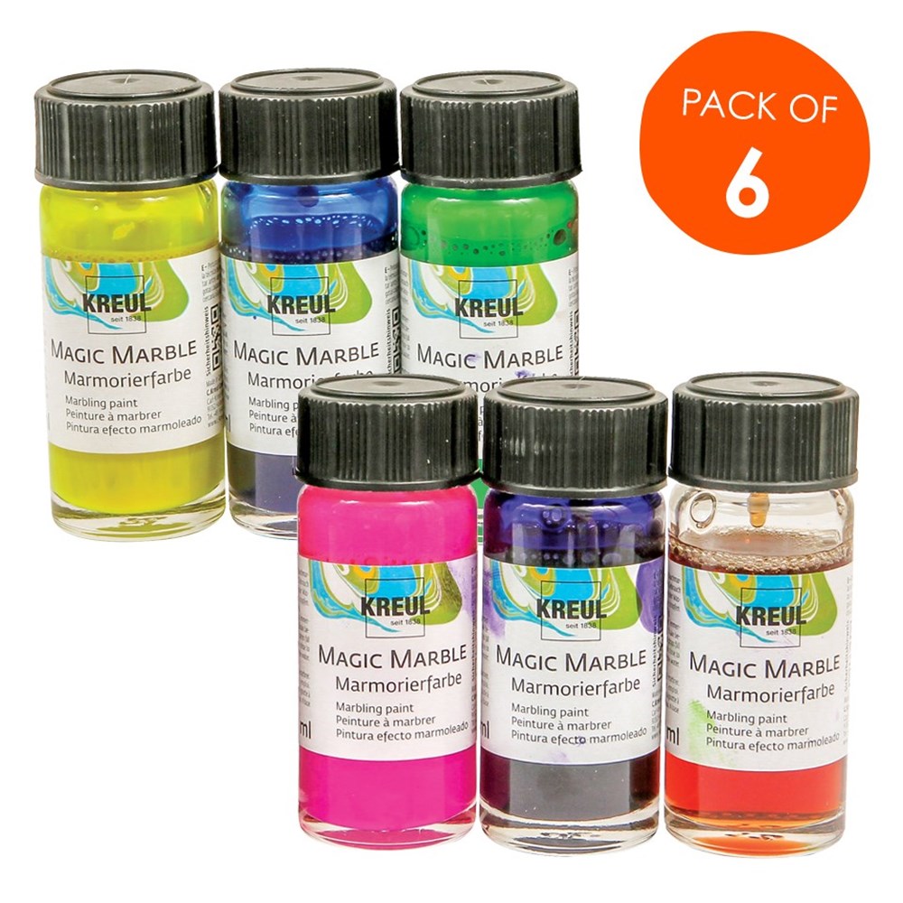 Magic Marbling Set of 6 Rainbow | General Collage | CleverPatch - Art ...