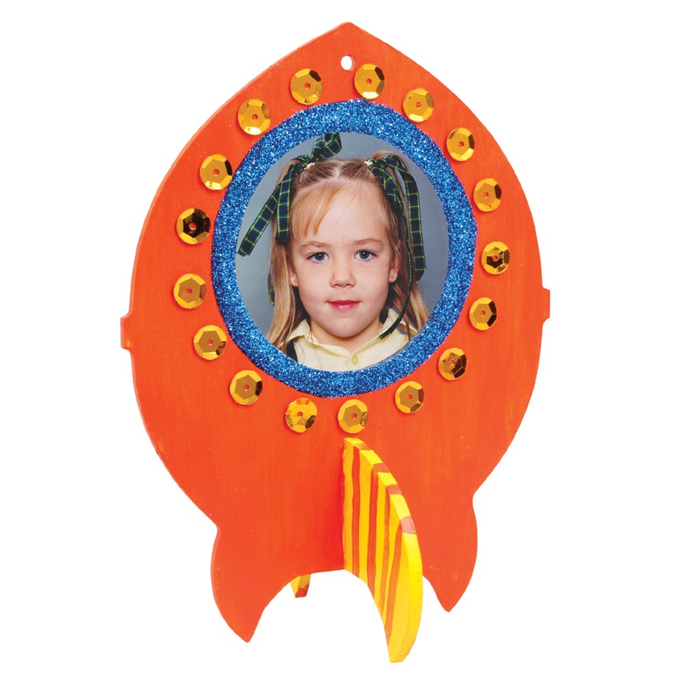 3D Wooden Rockets - Pack of 10 | CleverPatch - Art & Craft Supplies