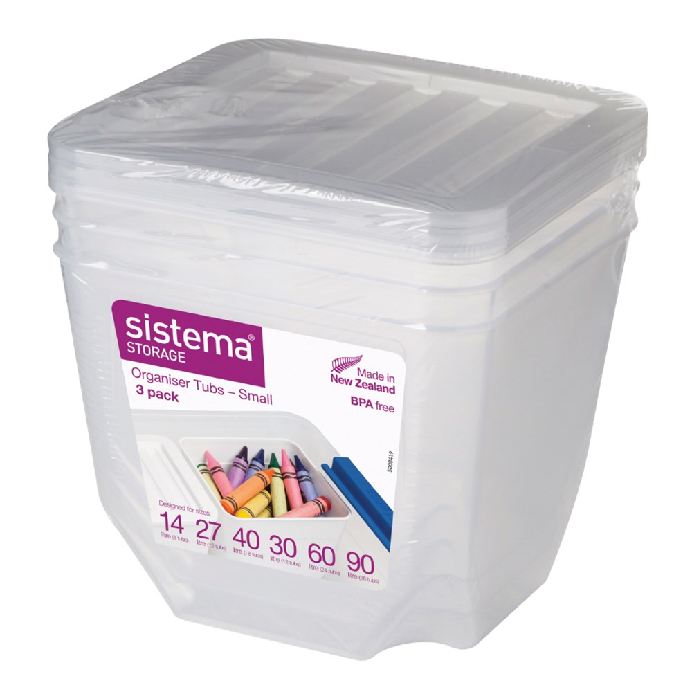 Organiser Tub 1.3L Small Clear | CleverPatch - Art & Craft Supplies