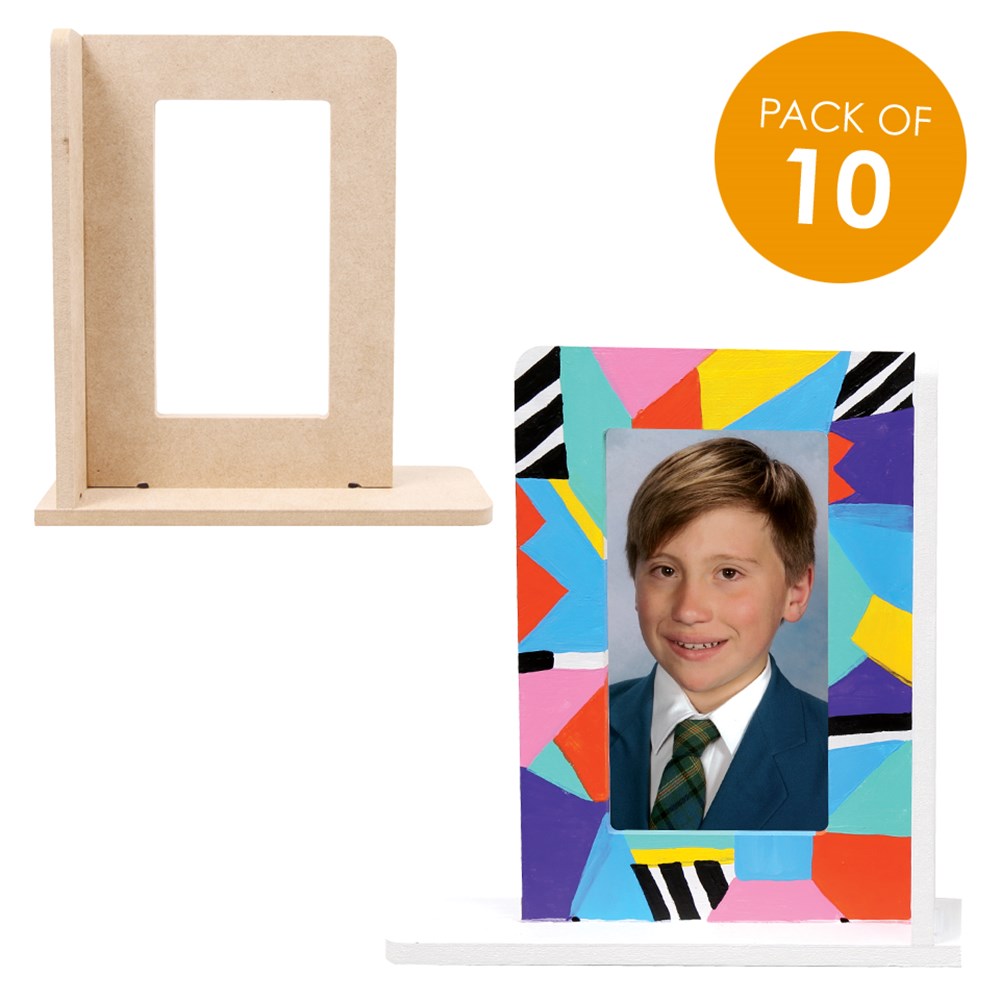 3D Wooden Frame Bookends - Pack of 10 | CleverPatch - Art & Craft Supplies