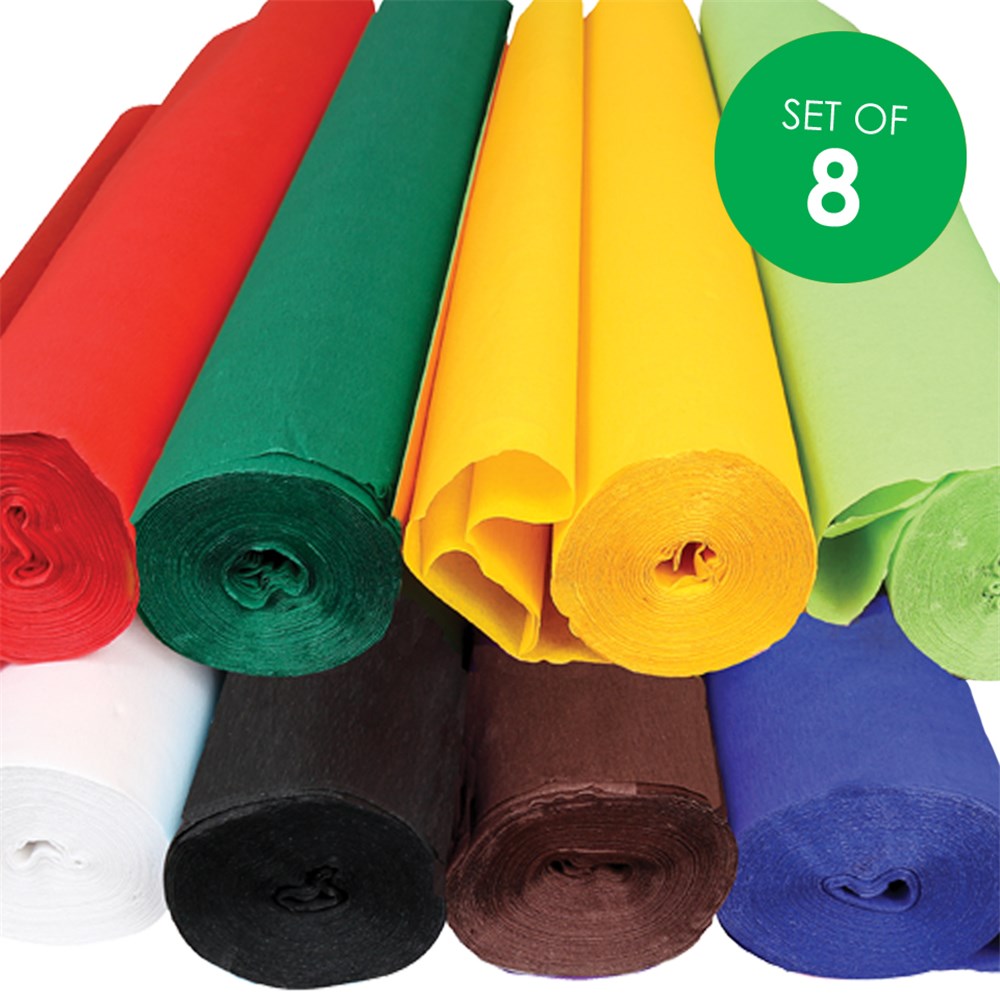 Crepe Paper Logs - Set of 8 Colours - CleverPatch | CleverPatch - Art ...