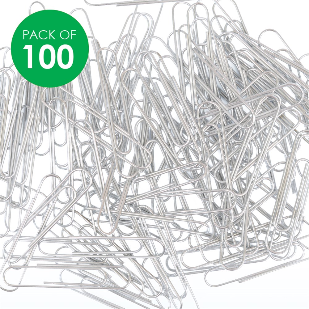 Paper Clip - 50mm - Pack of 100 | CleverPatch - Art & Craft Supplies