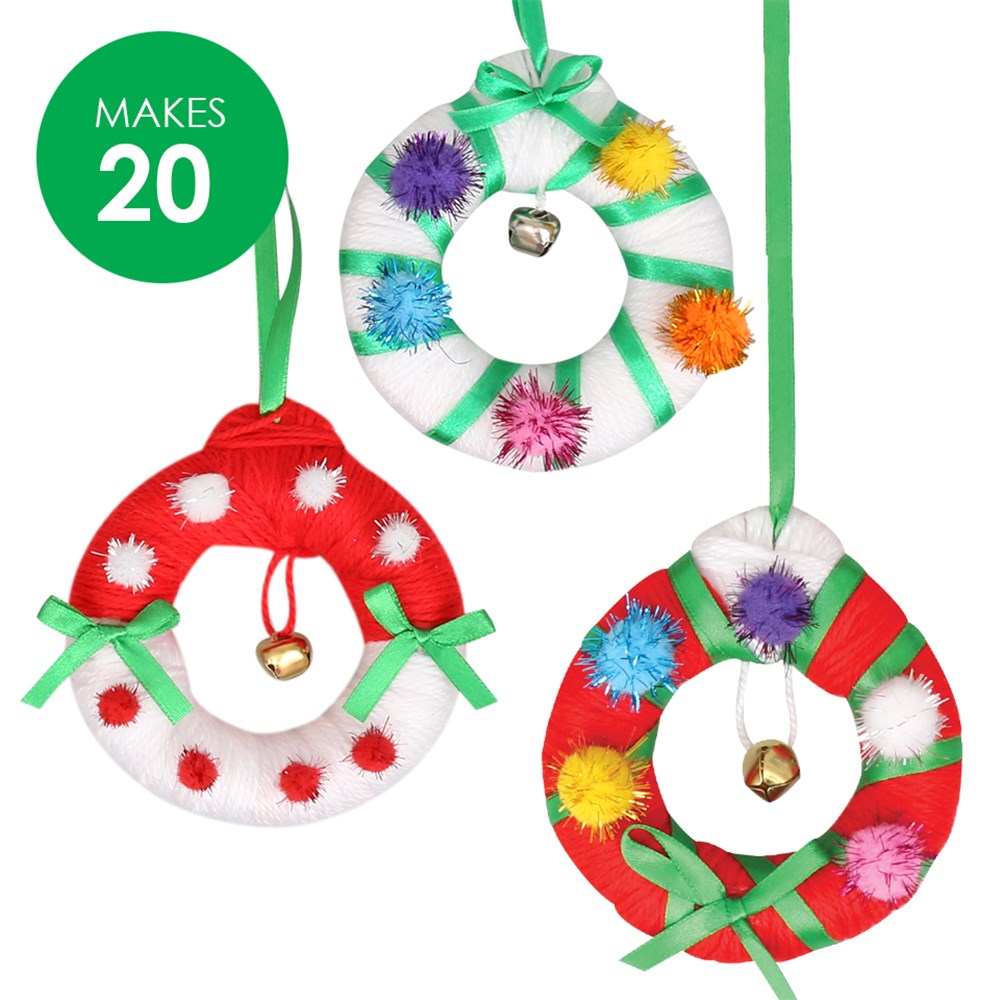 Yarn Wreath Ornaments Group Pack - CleverPatch | CleverPatch - Art ...