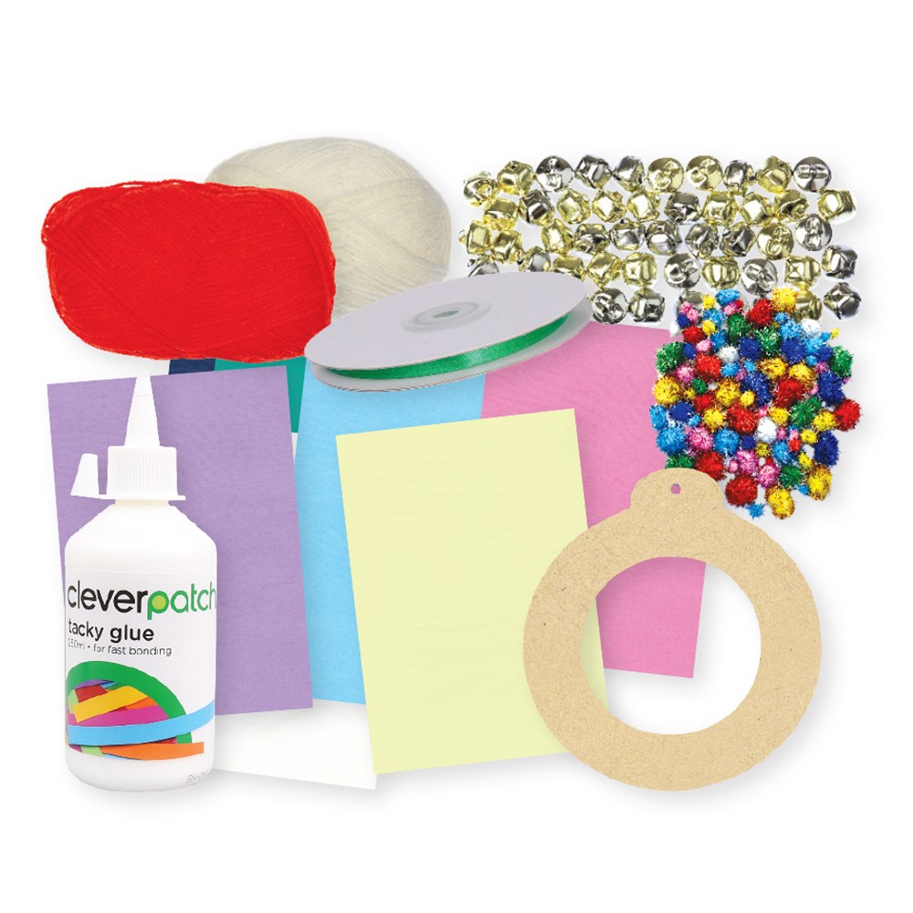 Yarn Wreath Ornaments Group Pack - CleverPatch | CleverPatch - Art ...