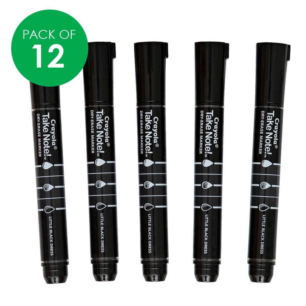 Crayola Whiteboard Markers - Black - Pack of 12 - CleverPatch ...