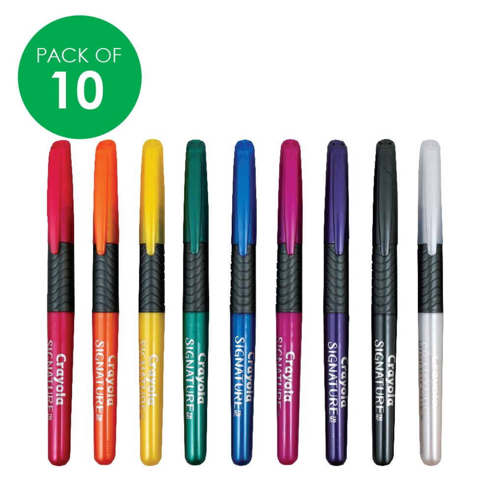 Crayola Signature Pearlescent Paint Markers - Pack of 10 - CleverPatch ...