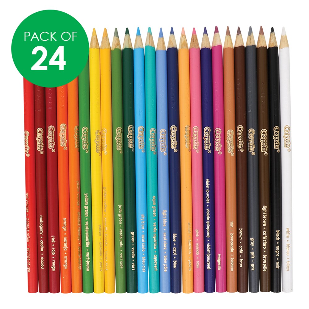 Crayola Coloured Pencils - Pack of 24 - CleverPatch | CleverPatch - Art ...