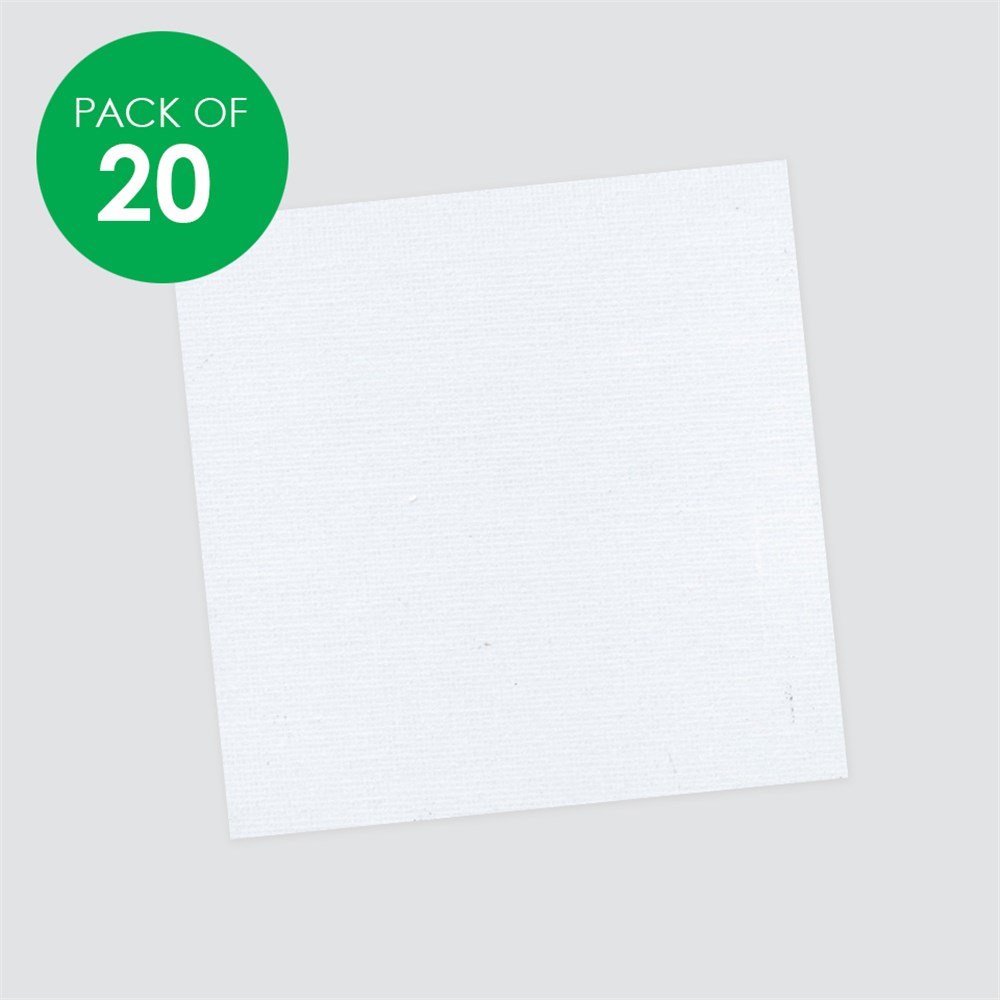 Canvas Panel Art Boards - Square - Pack of 20 | CleverPatch - Art ...