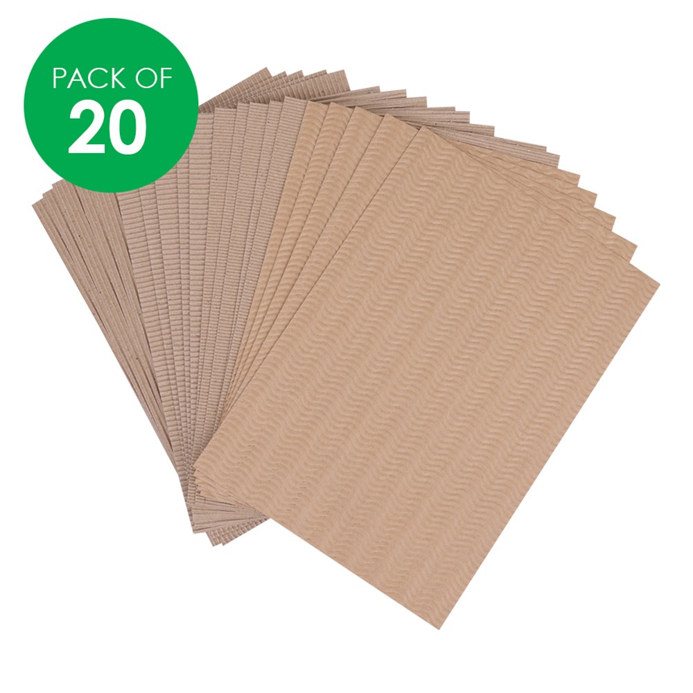 Corrugated Cardboard - Assorted Patterns - A4 - Pack of 20 - Clever ...