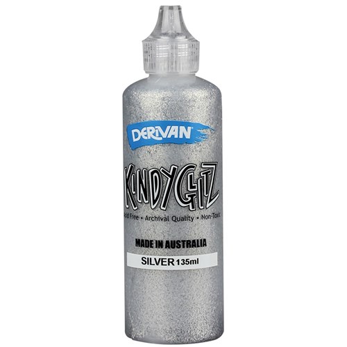 Kindy Glitz - Silver - 135ml | Glitter | CleverPatch - Art & Craft Supplies