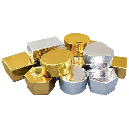 Metallic Boxes - Pack of 12 | Bags, Baskets & Gift Boxes | CleverPatch ...