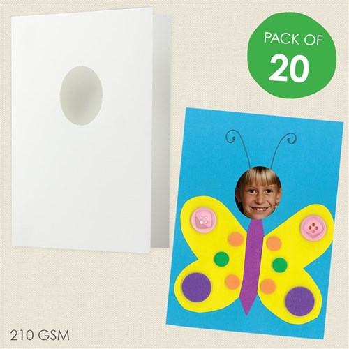 Cardboard Photo Frame Cards - White - Pack of 20 | Card Making ...