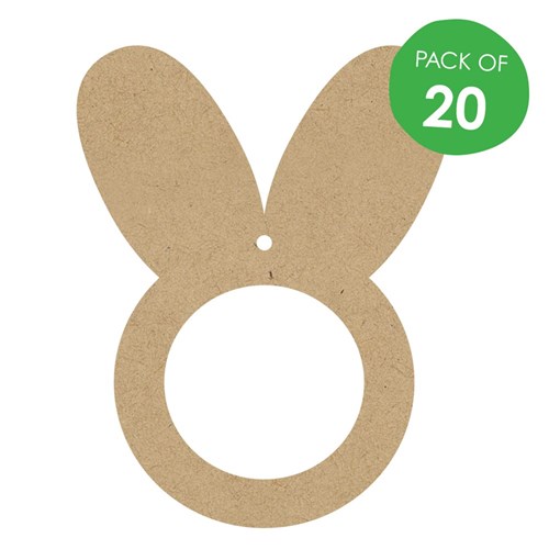 Wooden Bunny Frame - Pack of 20 | Wooden Shapes | CleverPatch - Art ...