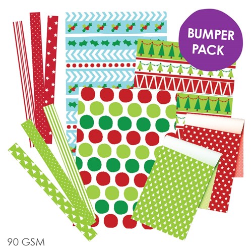 Bumper Paper Pack - Red & Green | Paper & Card | CleverPatch - Art ...