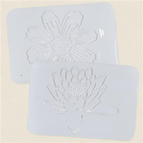 Flower Rubbing Plates - Pack of 16 | Rubbing Plates | CleverPatch - Art ...