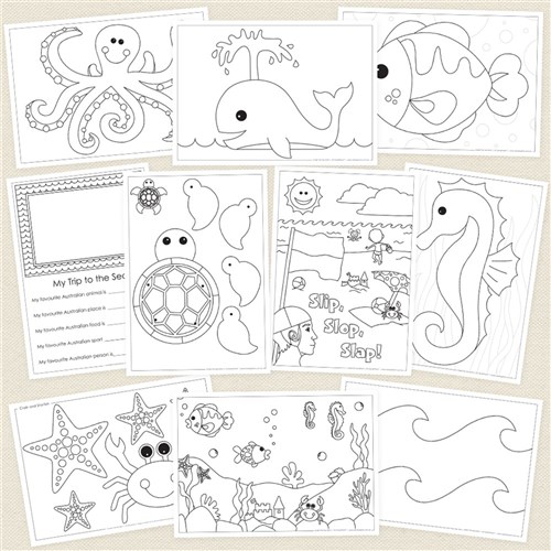 All About Sea Animals & the Ocean Blackline Masters - Pack of 10 ...