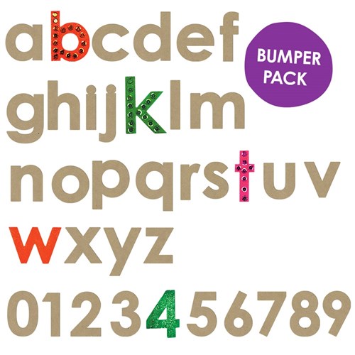 Wooden Alphabet & Numbers - Pack of 36 | Wooden Shapes | CleverPatch ...