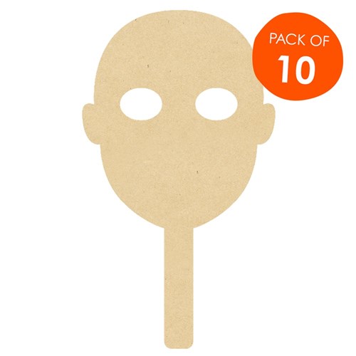 Wooden Face Masks - Pack of 10 | Wooden Shapes | CleverPatch - Art ...
