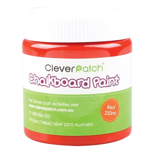 CleverPatch Chalkboard Paint - Red - 250ml | Chalk | CleverPatch - Art ...