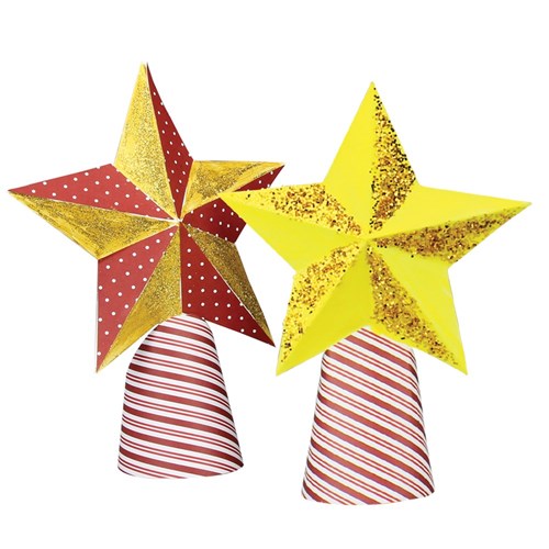 Cardboard Star Tree Toppers - White - Pack of 20 | Paper Activities ...