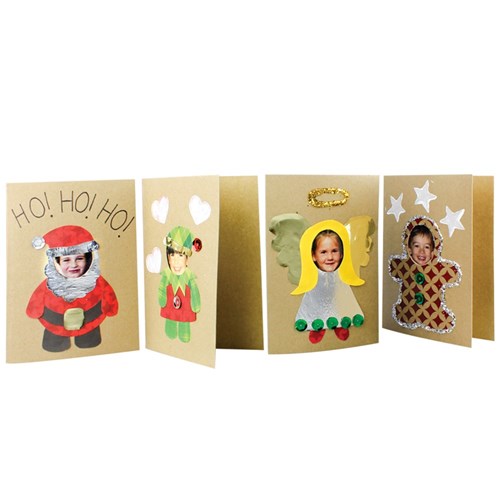 Cardboard Photo Frame Cards - Brown - Pack of 20 | Natural Christmas ...