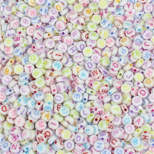 Alphabet Pony Beads - Coloured - 150g Pack | Beads & Jewellery Making ...