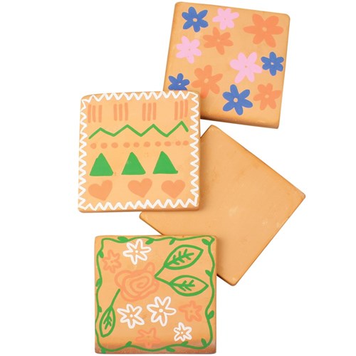 Terracotta Coasters - Pack of 4 - Terracotta | CleverPatch - Art ...
