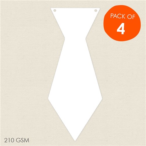 Cardboard Ties - White - Pack of 4 | Paper Activities | CleverPatch ...